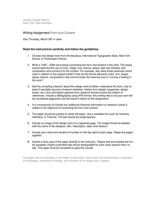 Writing Assignment | PDF