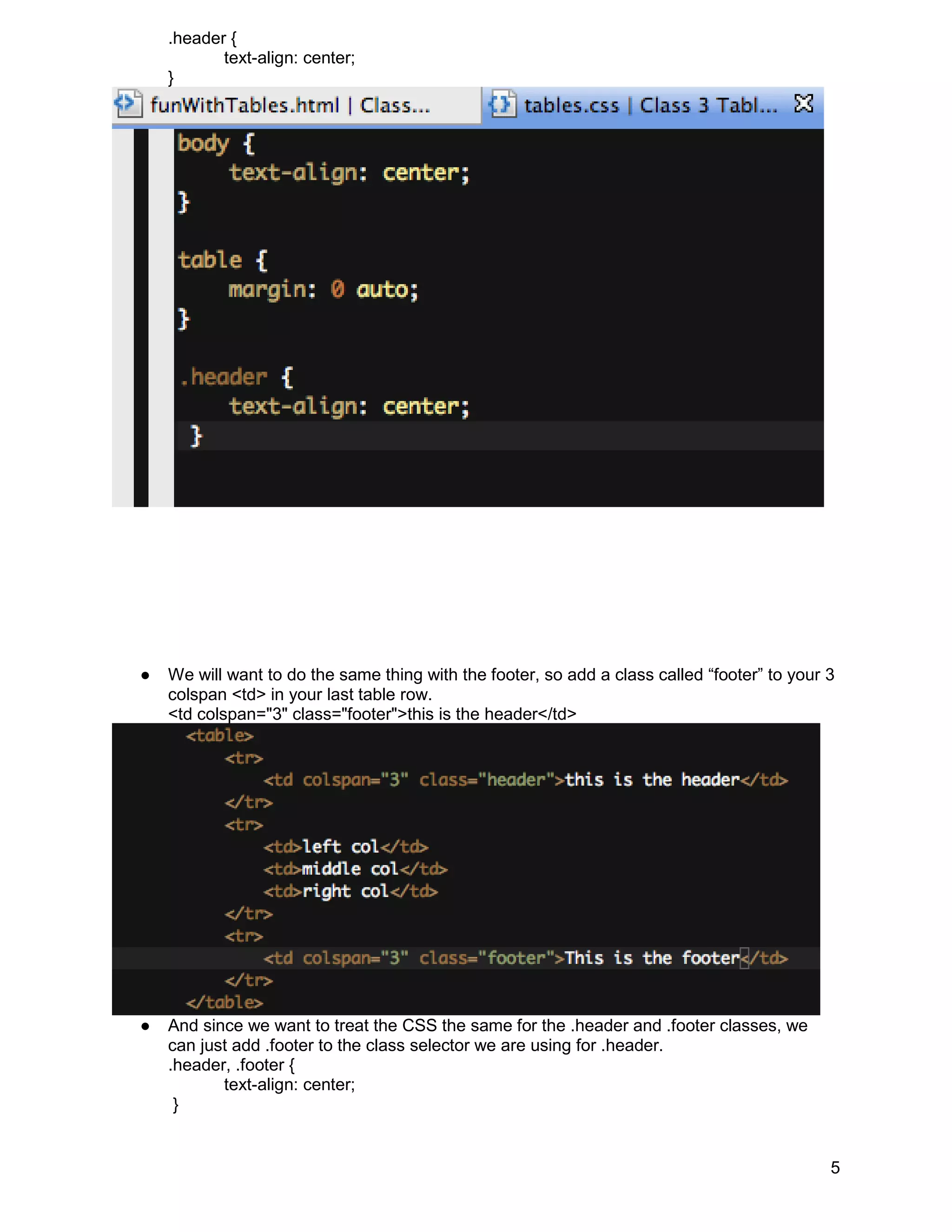 Class 3 Intro to HTML/ CSS Gdi cincinnati create a table layout with html (aptana) | PDF