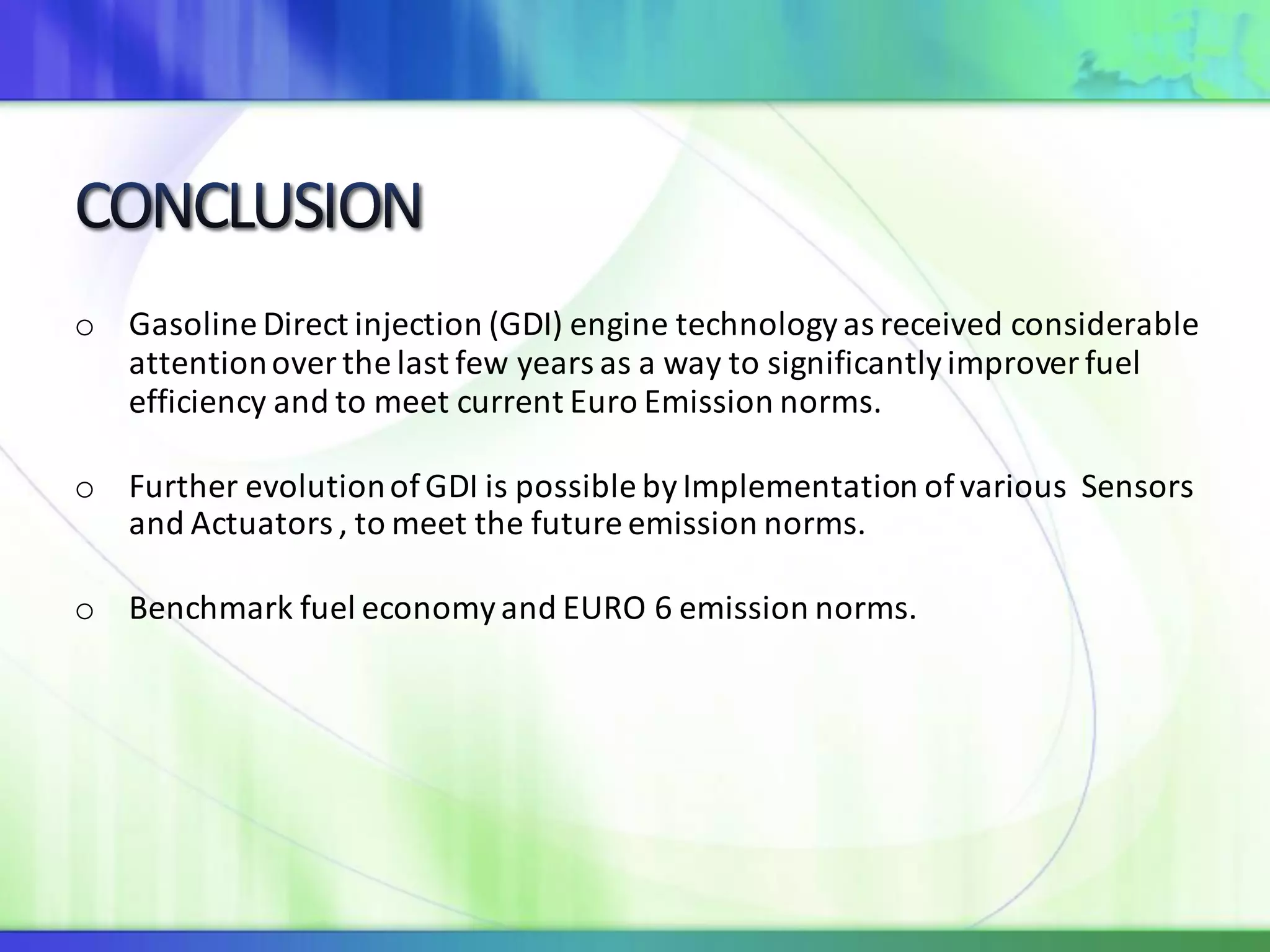 Gasoline Direct Injection System (GDI) for euro 6 | PDF | Automotive ...