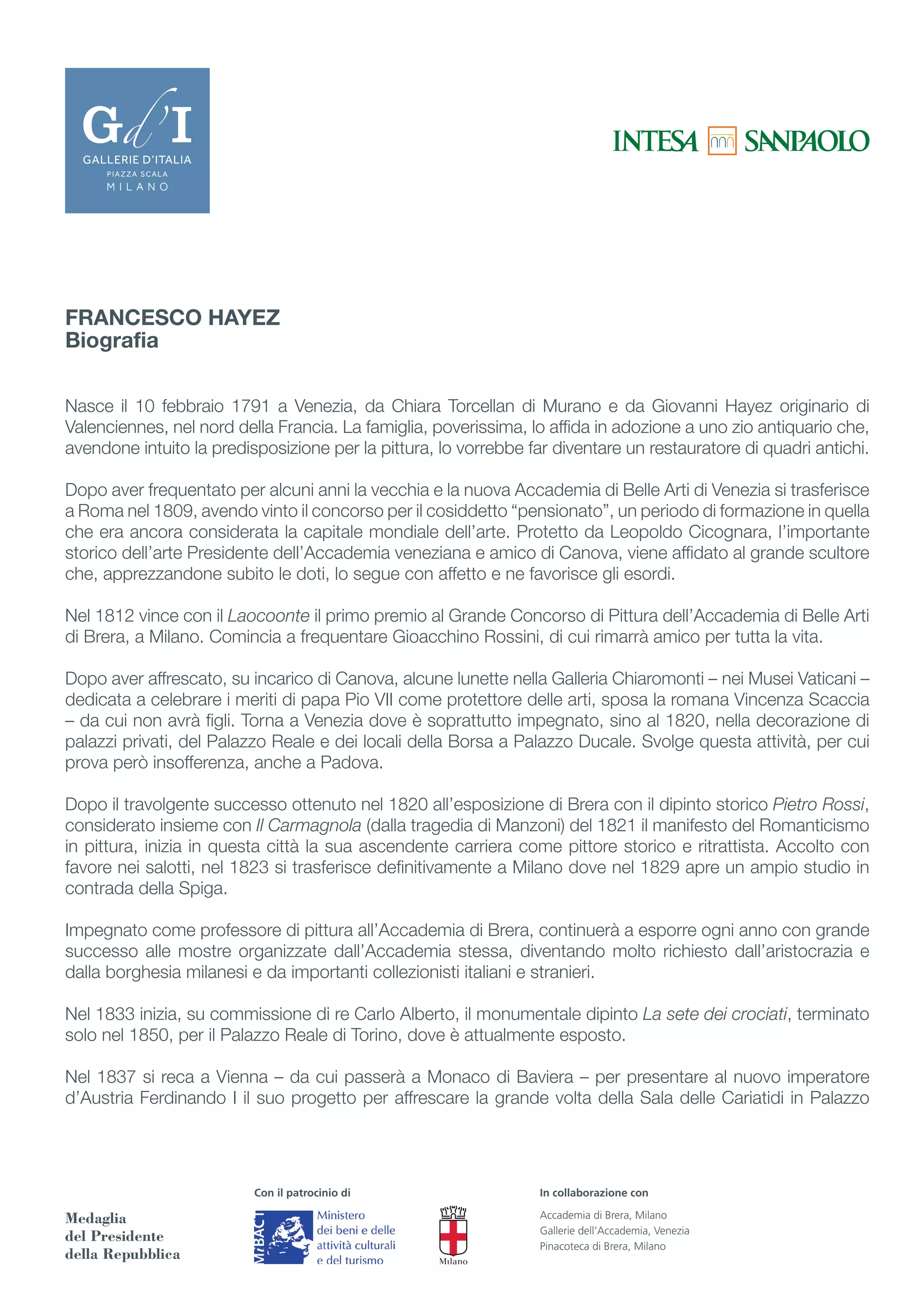 Francesco Hayez biografia | PDF