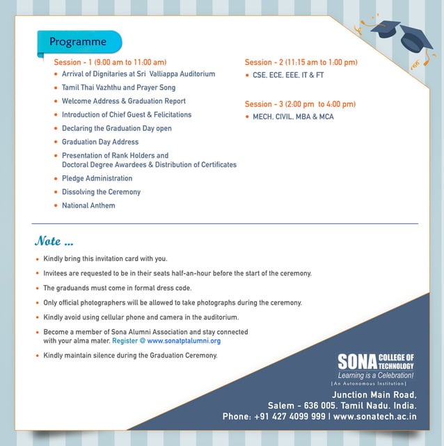 Graduation Day 2021, Sona College of Technology, Salem, Tamilnadu ...