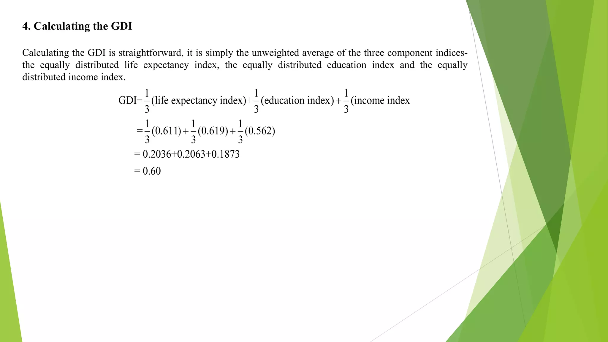 Gender related Development Index (GDI) | PPTX