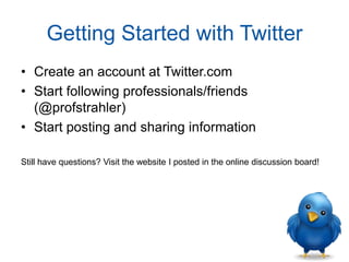 Twitter & Distance Learning | PPT