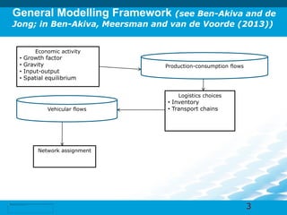 Freight transport models with logistics in data-rich and not so rich ...