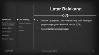 Game Development Life Cycle Guidelines | PPTX
