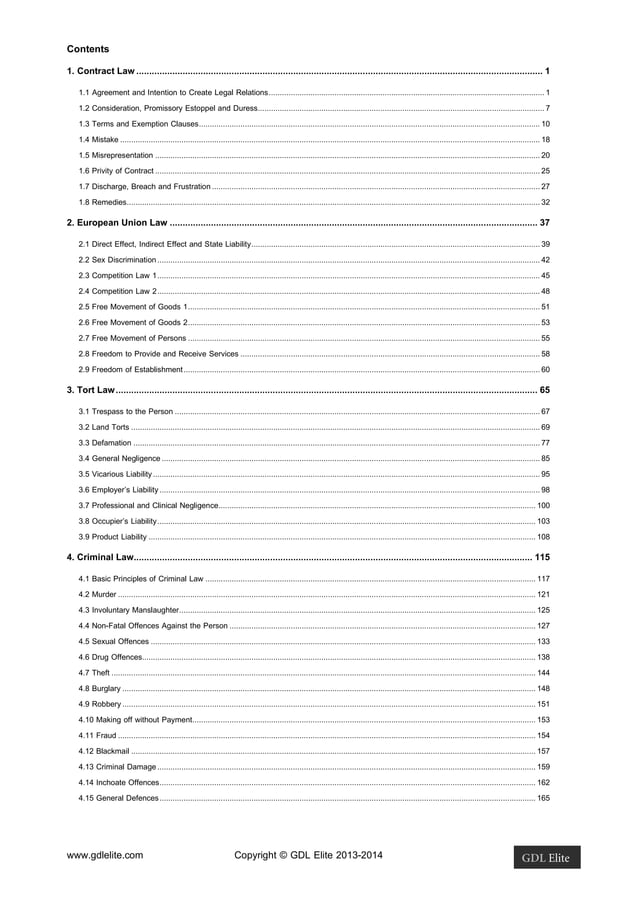GDL Elite Revision Manual Sample | PDF