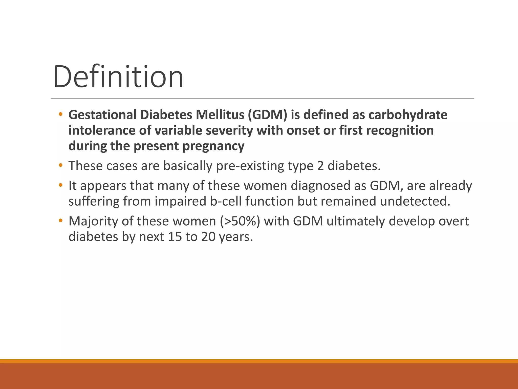 Introduction to Gestational Diabetes Mellitus | PPTX