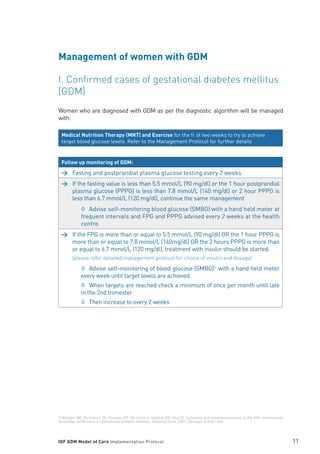 IDF GDM MODEL OF CARE IMPLEMENTATION PROTOCOL GUIDELINES FOR HEALTHCARE ...