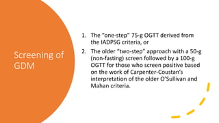 Gestational Diabetes mellitus (GDM) for Students | PPTX