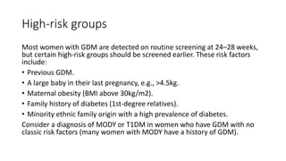 Gestational Diabetes mellitus (GDM) for Students | PPTX