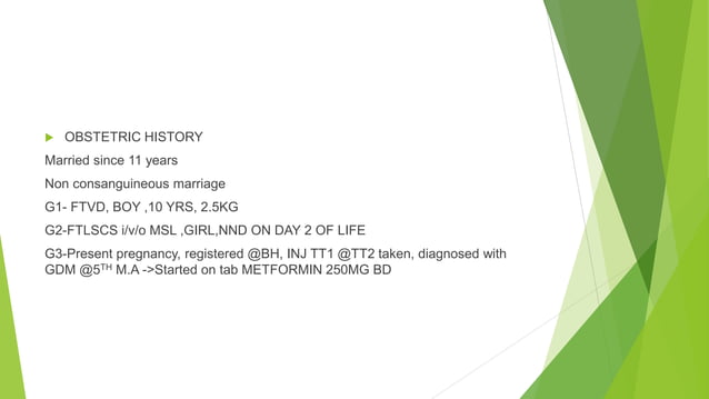 pg case presentation , obstetrics | PPTX