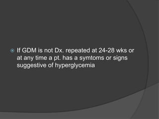 Adverse pregnancy outcome in Gestational Diabetes Mellitus (GDM) | PPTX
