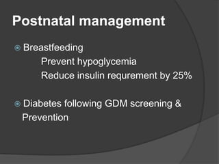 Adverse pregnancy outcome in Gestational Diabetes Mellitus (GDM) | PPTX