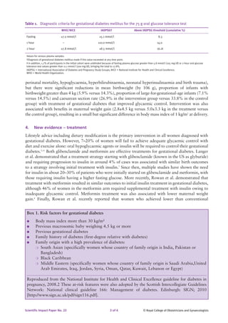 Gdm rcog diagnosis and treatment of gestational diabetes 2011 | PDF ...