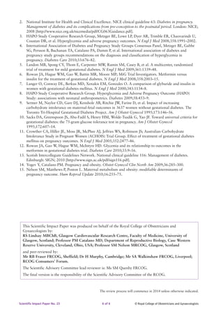 Gdm rcog diagnosis and treatment of gestational diabetes 2011 | PDF ...