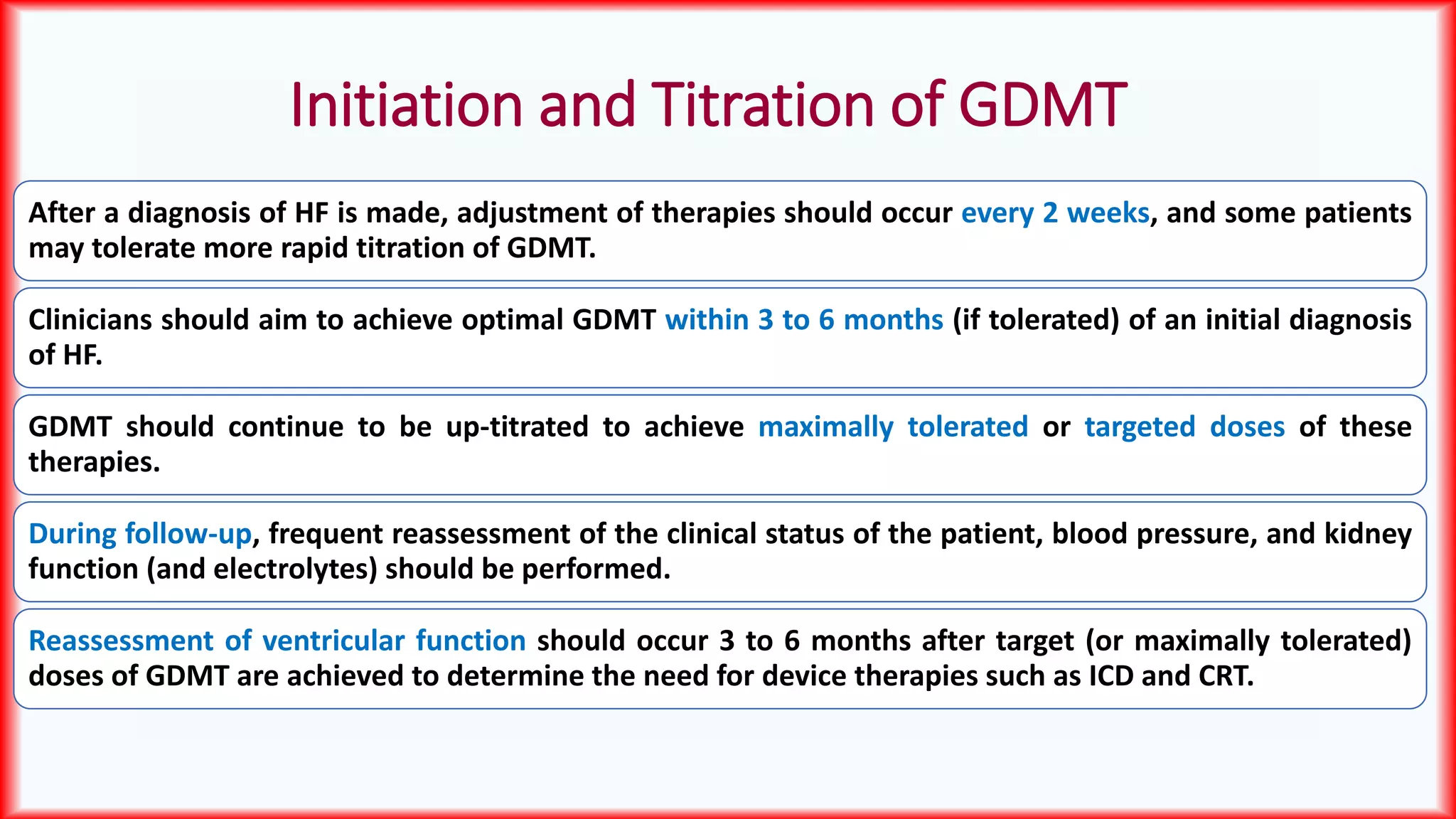 Guideline‐Directed Medical Therapy in HFrEF | PPTX