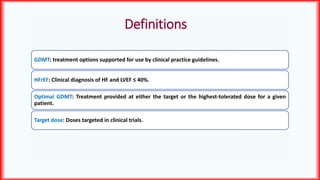 Guideline‐Directed Medical Therapy in HFrEF | PPT