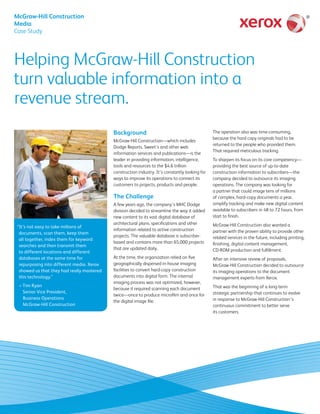 Mcgraw Hill Construction - Print Production Case Study | PDF