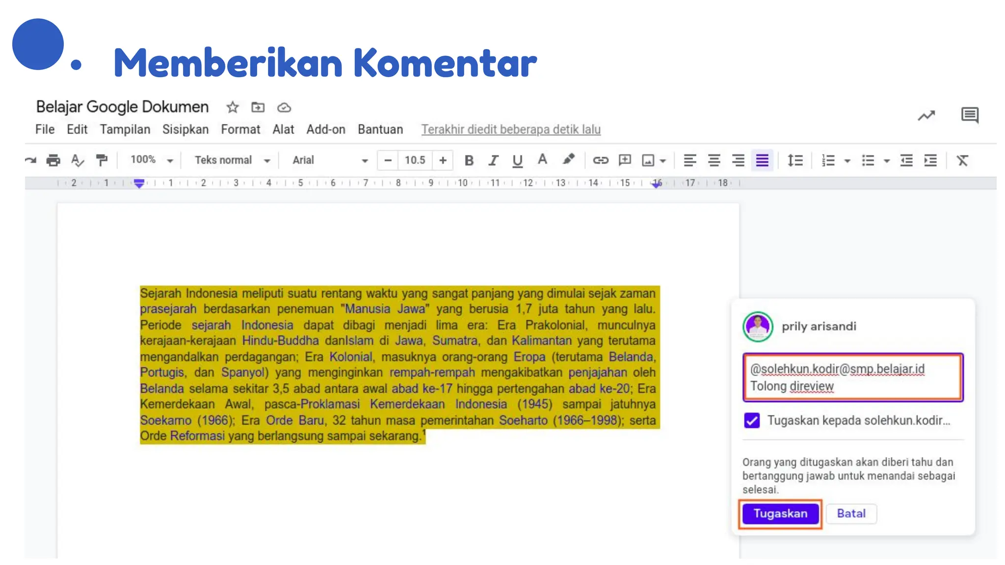 pemanfaatan google dokumen dalam proses pembelajaran | PPT | Free Download