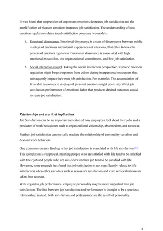 Job satisfaction | PDF
