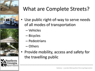 Complete Streets Best Practices | PPTX