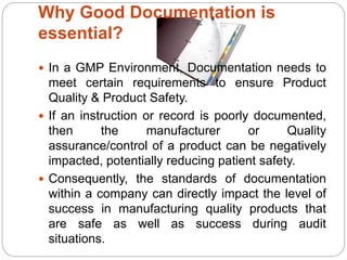 Pharmaceutical Documentation | PPTX