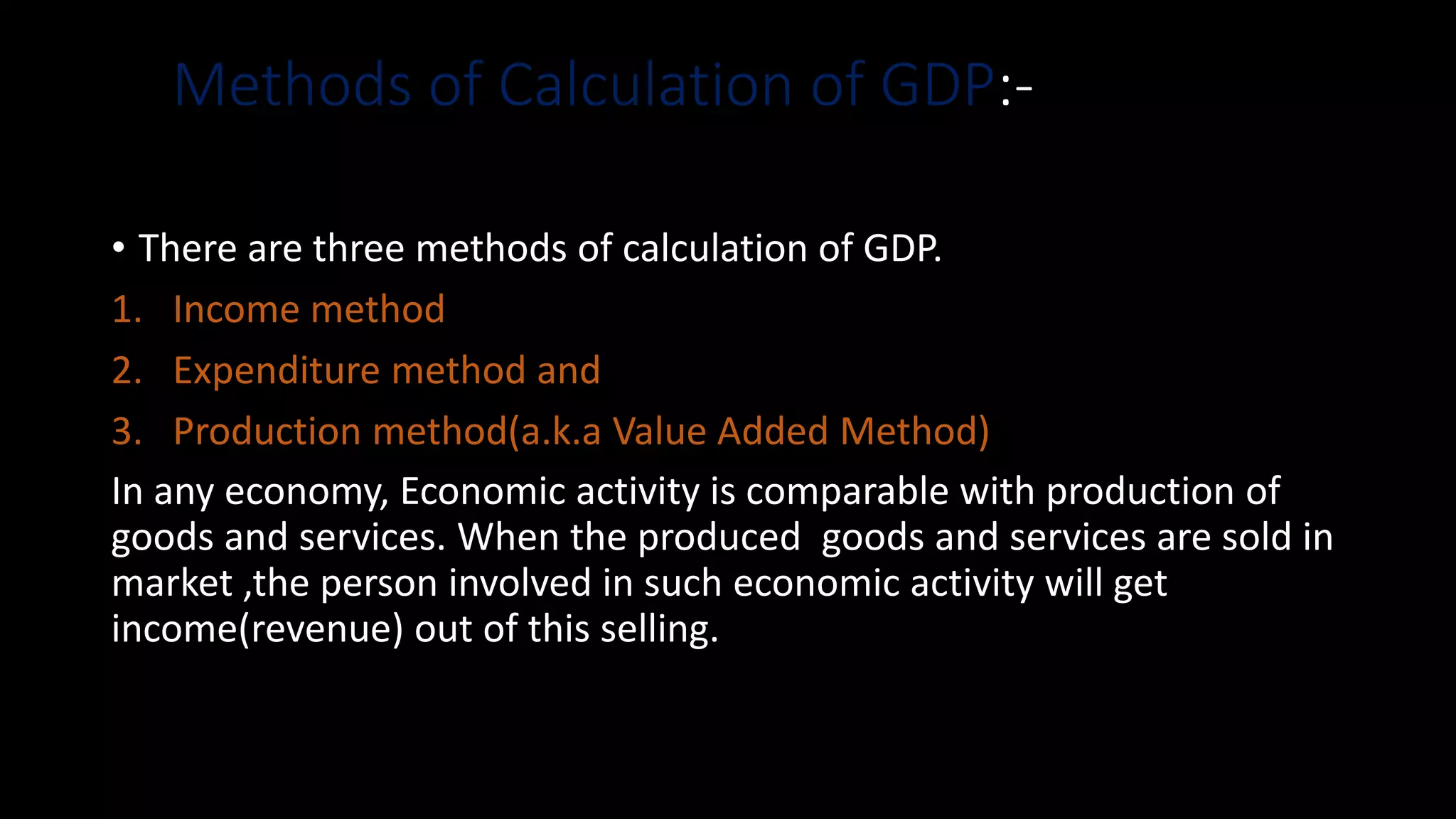 Changed pattern in GDP calculation in India | PPTX