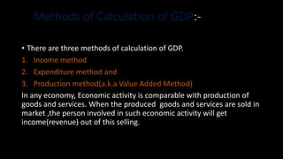 Changed pattern in GDP calculation in India | PPTX