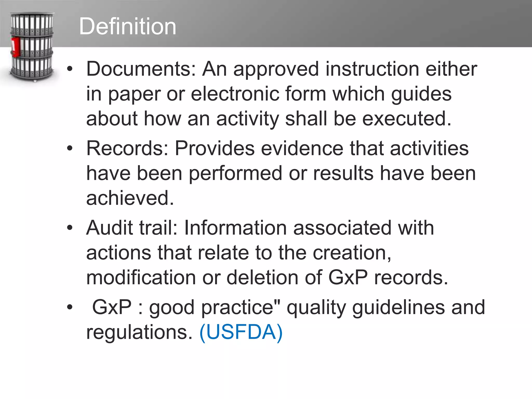 Good Documentation Practice (GDP) | PPTX