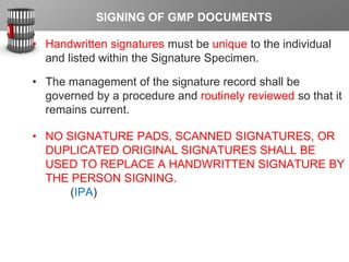 Good Documentation Practice (GDP) | PPTX