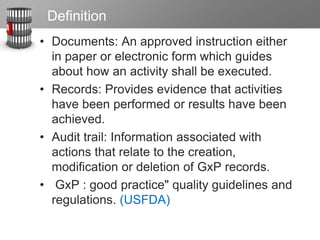 Good Documentation Practice (GDP) | PPTX