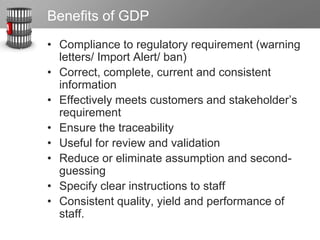 Good Documentation Practice (GDP) | PPTX