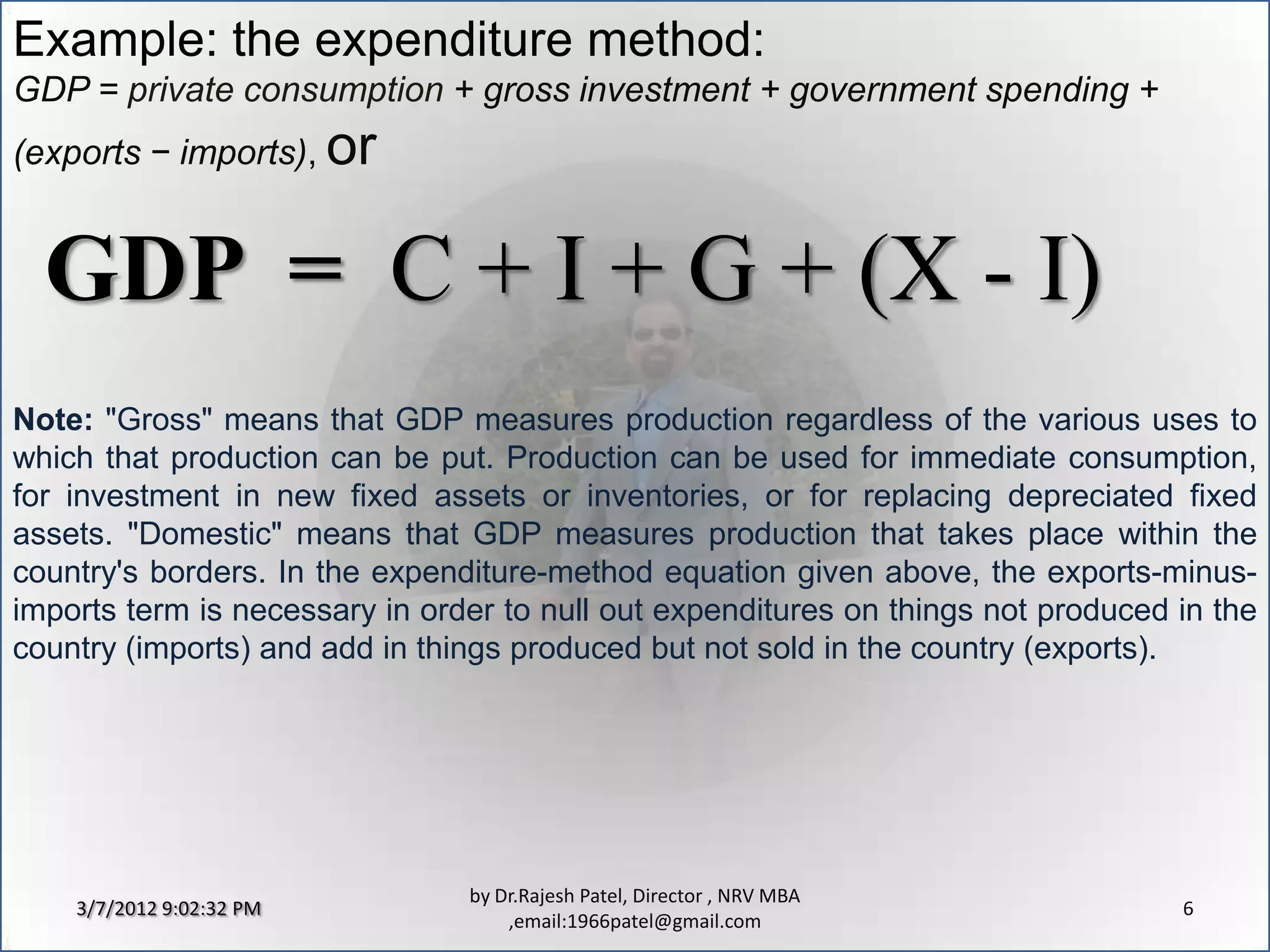 Gdp a concept,principles and application | PPTX