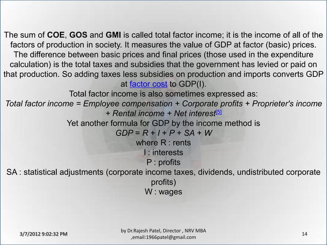Gdp a concept,principles and application | PPTX