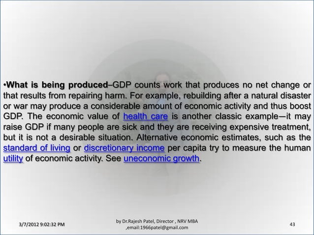 Gdp a concept,principles and application | PPTX
