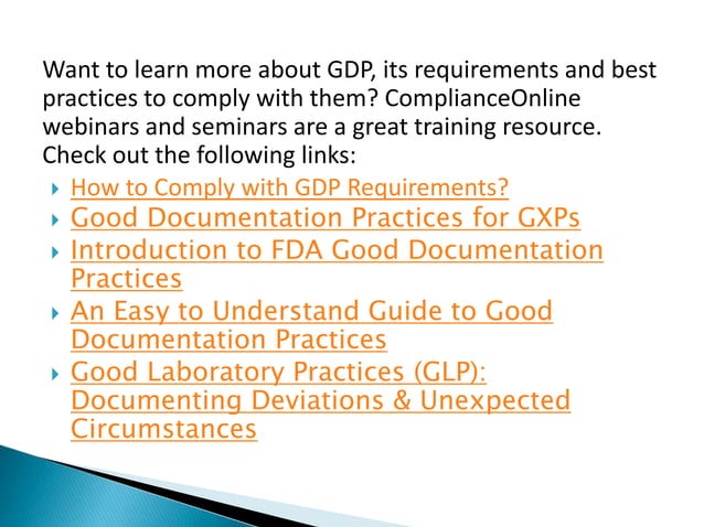 Gdp how to manage documentation lifecycle | PPT