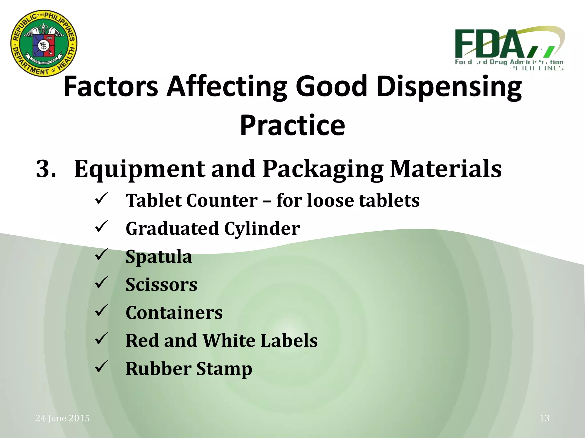 Good Dispensing Practice | PDF
