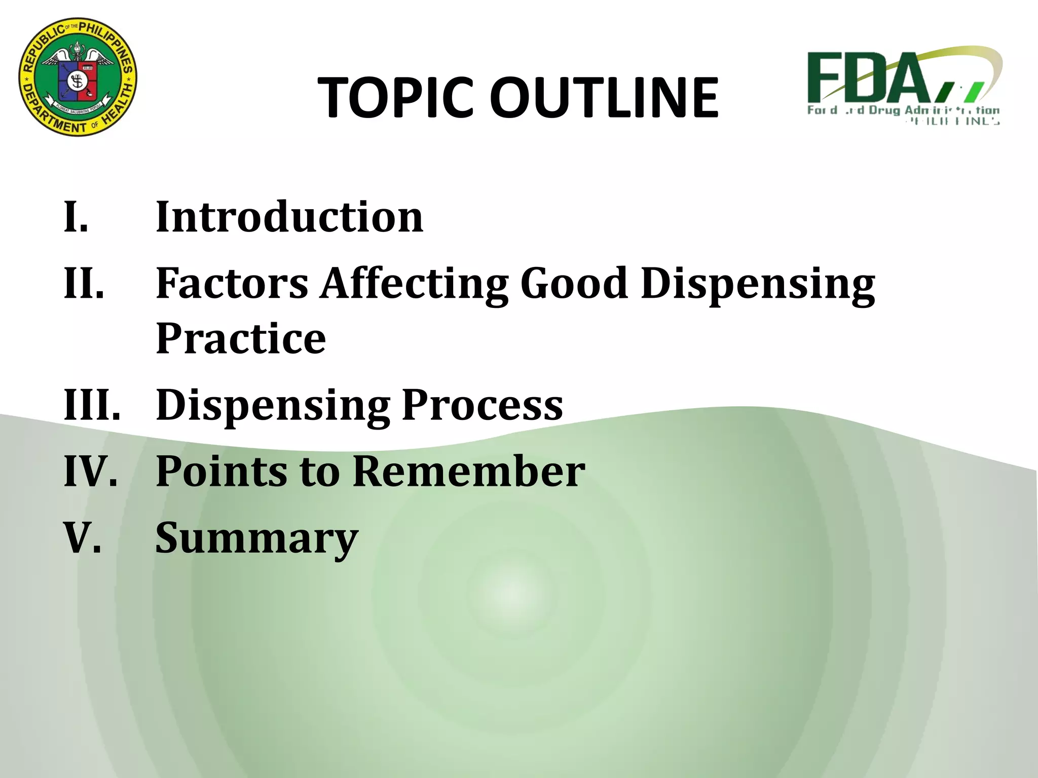 Good Dispensing Practice | PDF