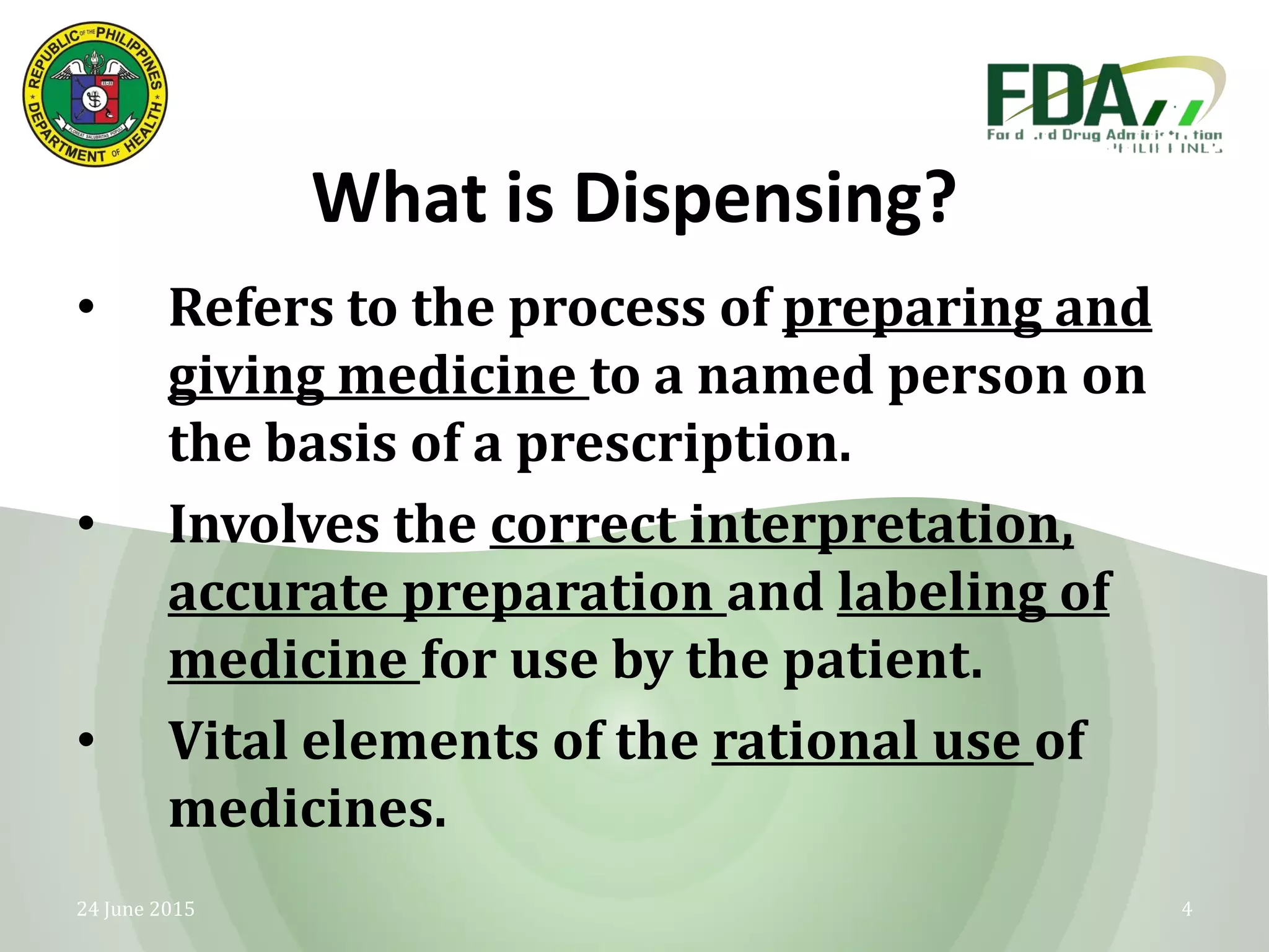Good Dispensing Practice | PDF