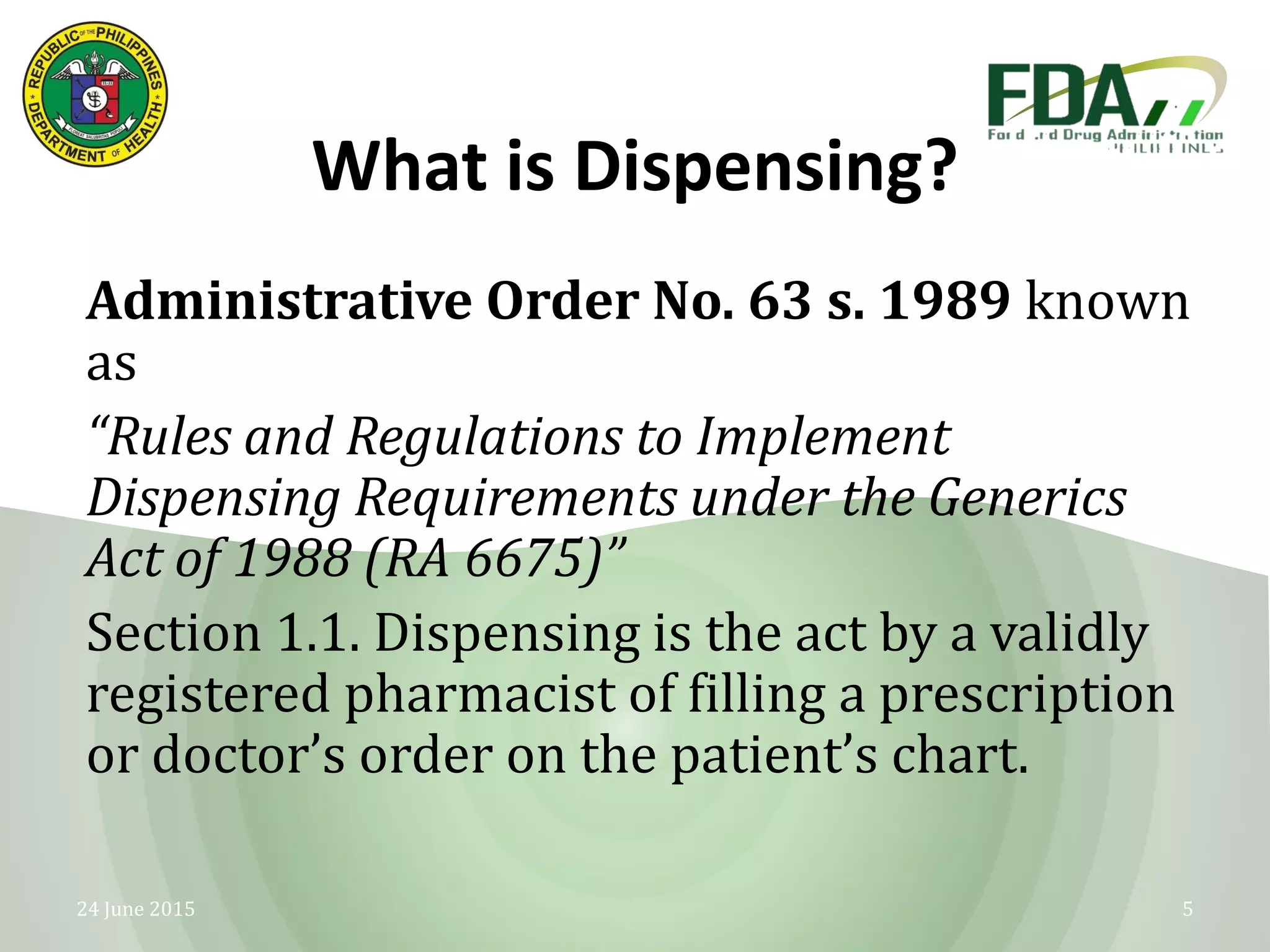 Good Dispensing Practice | PDF