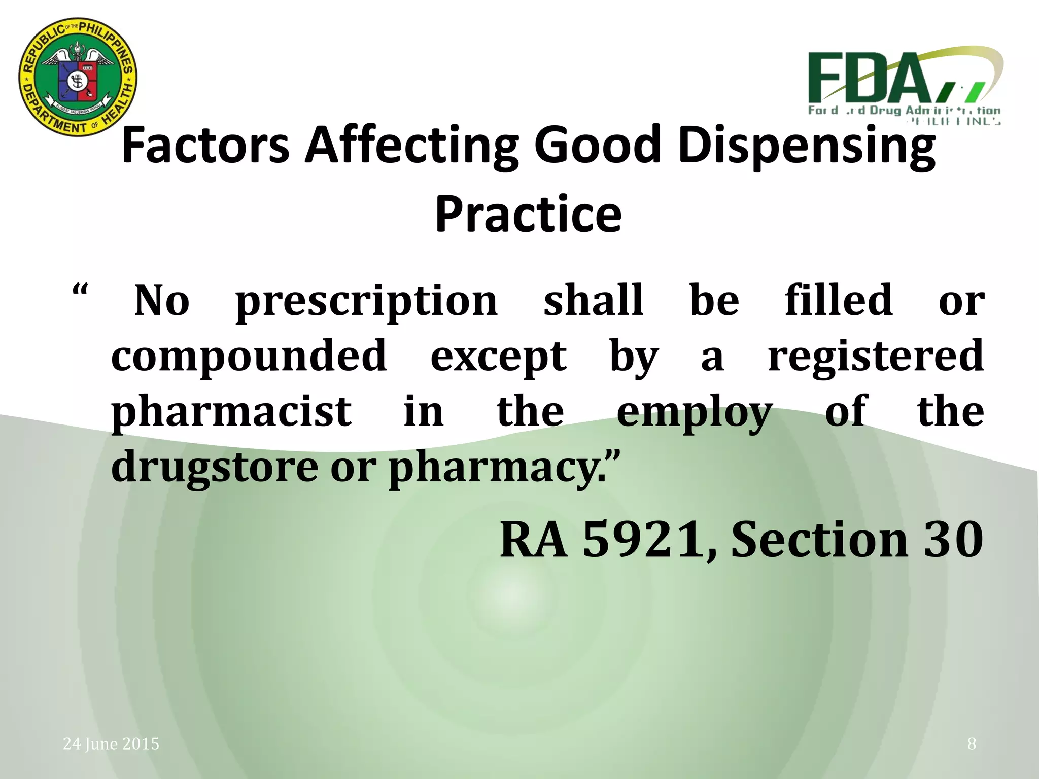 Good Dispensing Practice | PDF