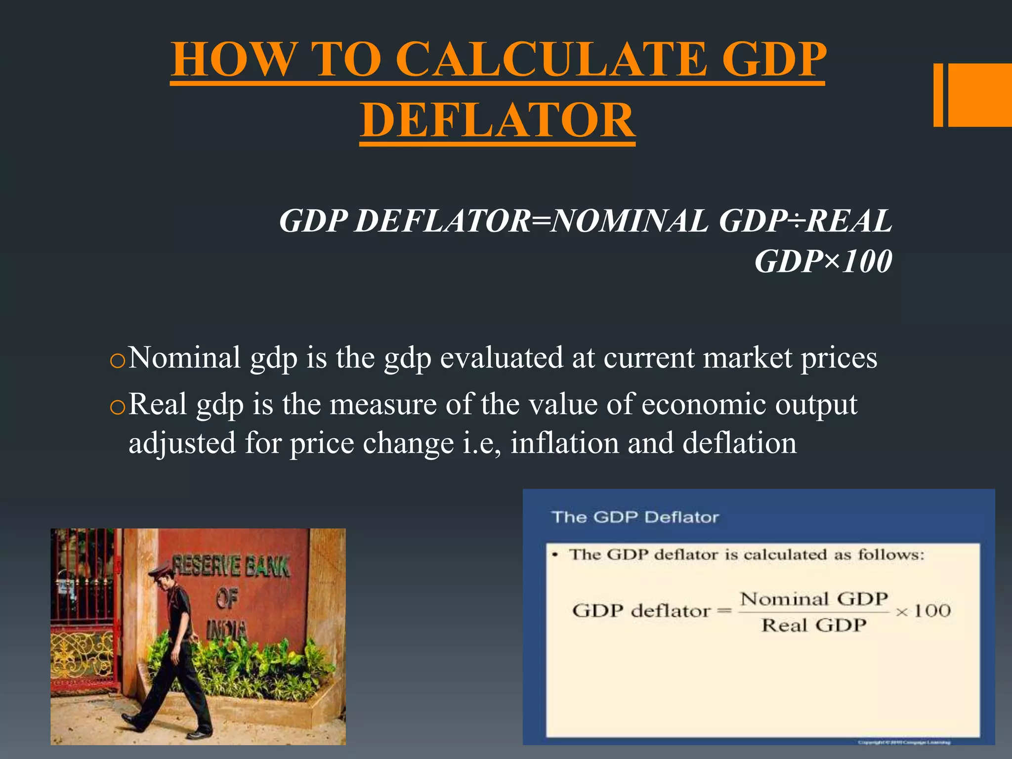 Gdp deflator and its implication in indian context | PPTX