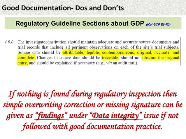 Good Documentation Practices -Do's and Don'ts- (GCP) | PPTX | Desktop Publishing | Computer ...