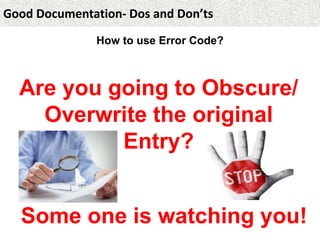 Good Documentation Practices -Do's and Don'ts- (GCP) | PPTX