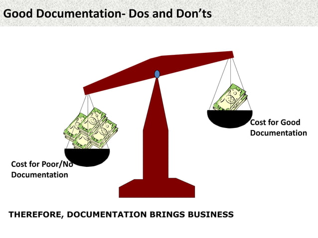 Good Documentation Practices -Do's and Don'ts- (GCP) | PPTX | Desktop Publishing | Computer ...