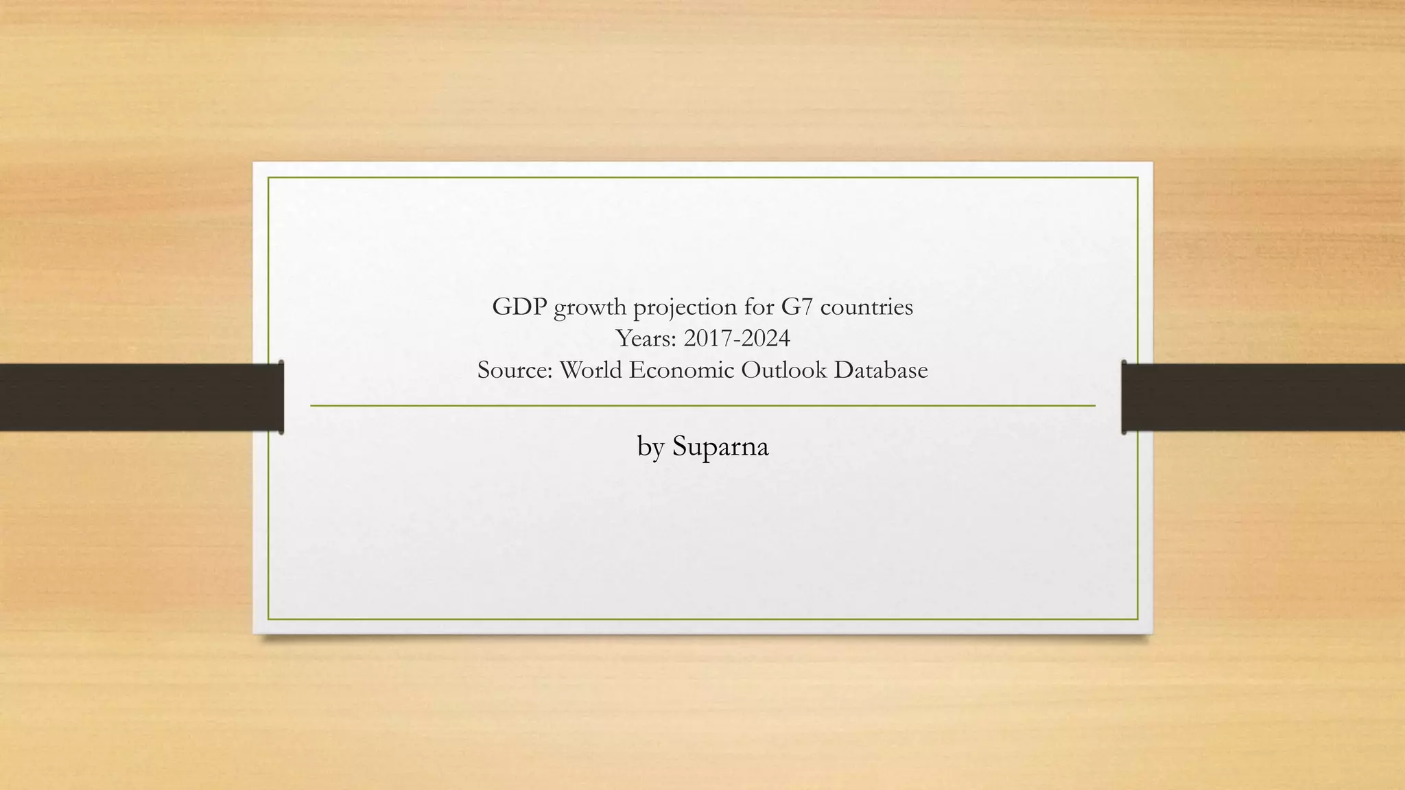 GDP growth projection for G7 countries | PPT