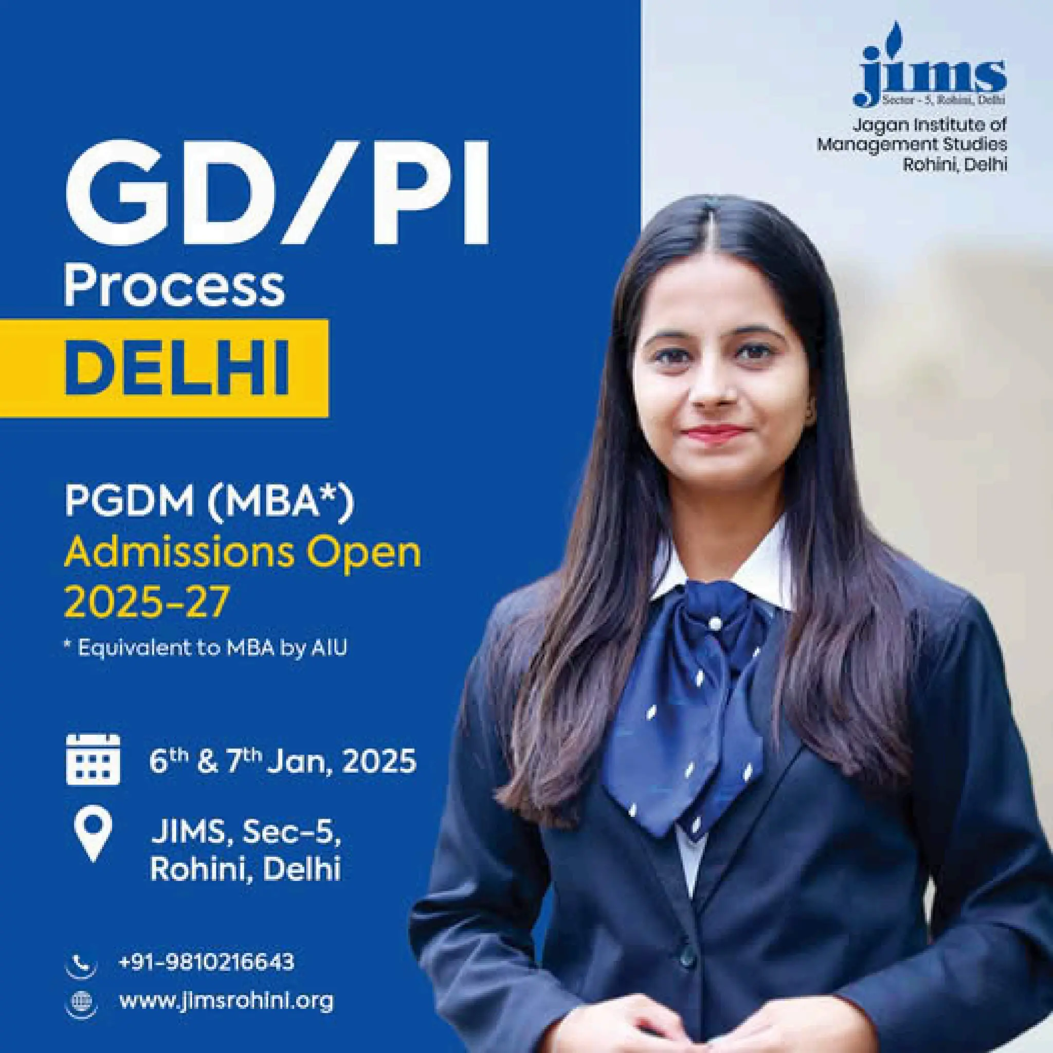 Your Future Awaits: Join GD-PI 2025 at JIMS Rohini! | PDF