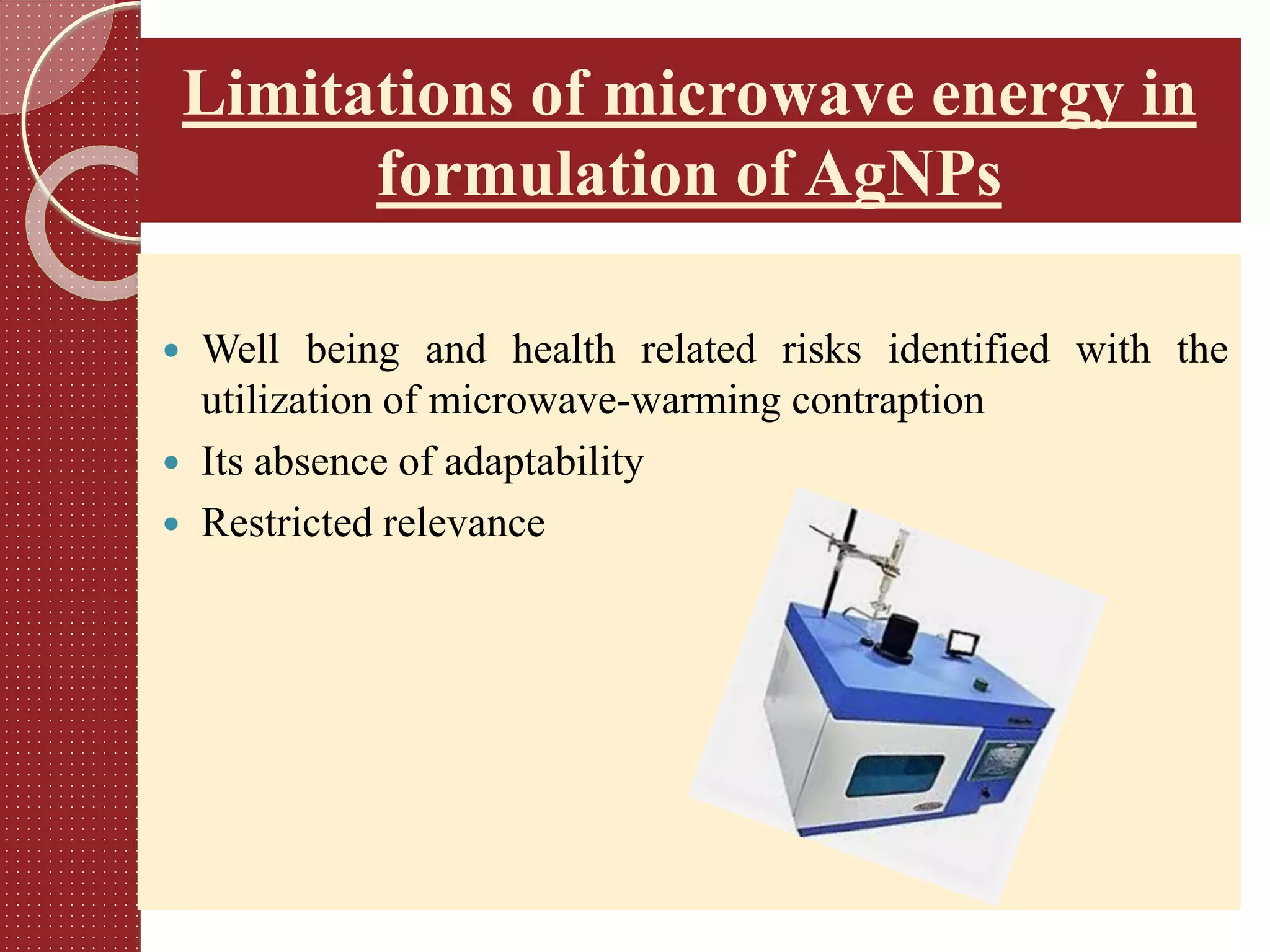 Role of microwave radiation in synthesis of nano particles | PPTX