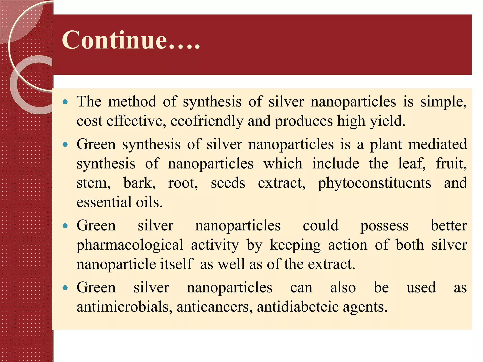 Role of microwave radiation in synthesis of nano particles | PPTX