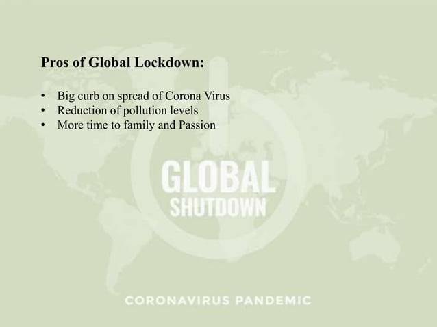 pros and cons of global lockdown | PPTX